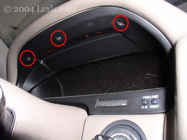 Remove the Instrument Cluster / Combination Meter for Lexus LS400 LS430 ...